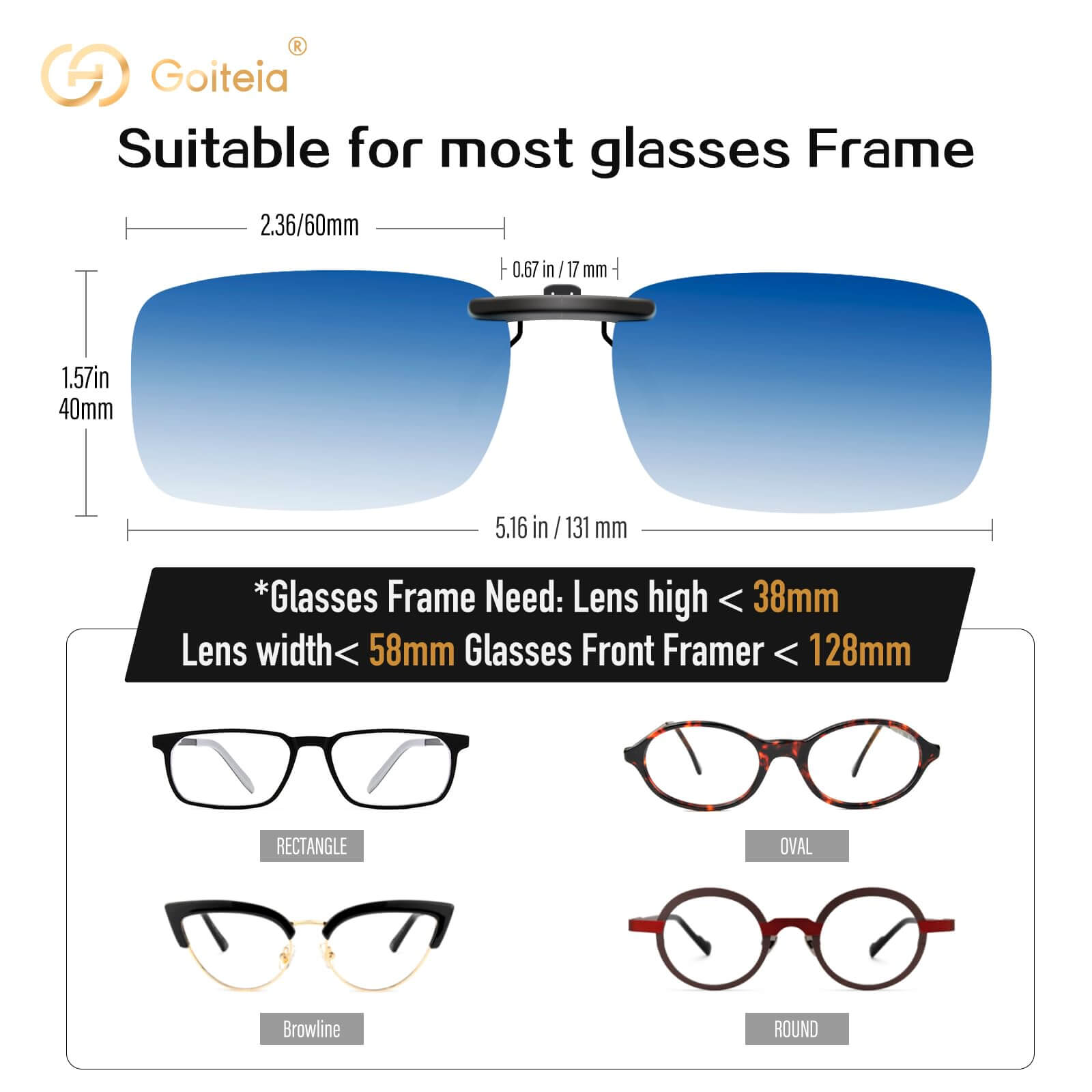 Gradient Clip on Sunglasses | Goiteia