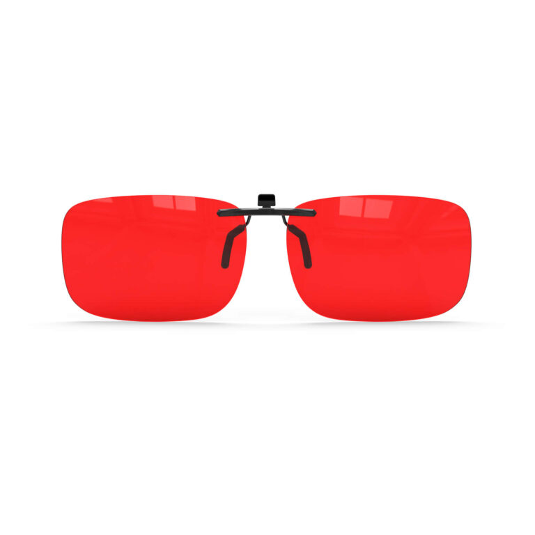 Goiteia Blue Light Clip-On Glasses - Red Lens for Better Sleep